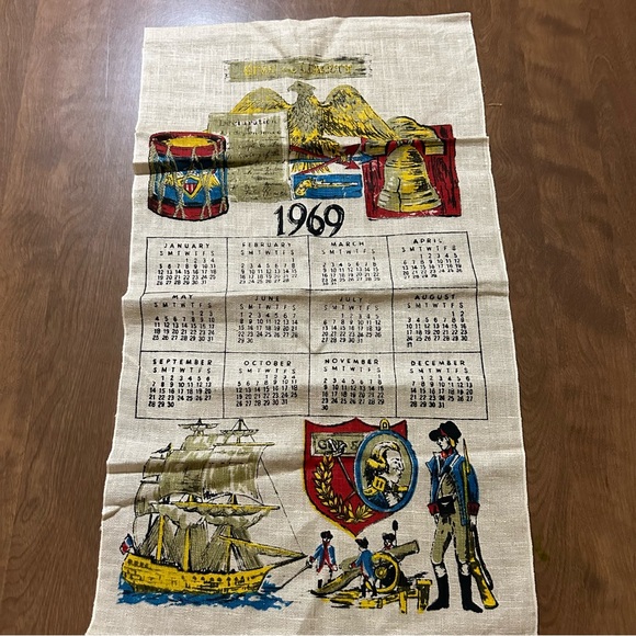 Vintage | Kitchen | Vintage Linen 969 Calendar | Poshmark